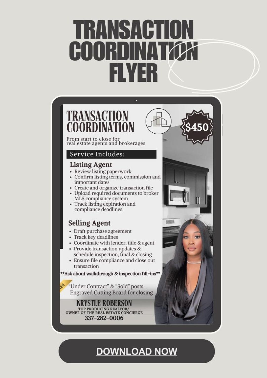 Transaction Coordinator Flyer - Etsy