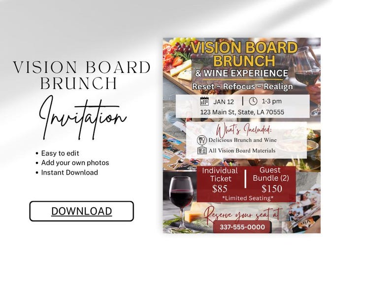 Vision Board Party Invitation - Etsy