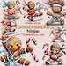 12 Gingerbread Man Clipart Set, Ninja Gingerbread Man, Christmas ...