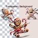 12 Gingerbread Man Clipart Set, Ninja Gingerbread Man, Christmas ...
