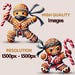 12 Gingerbread Man Clipart Set, Ninja Gingerbread Man, Christmas ...
