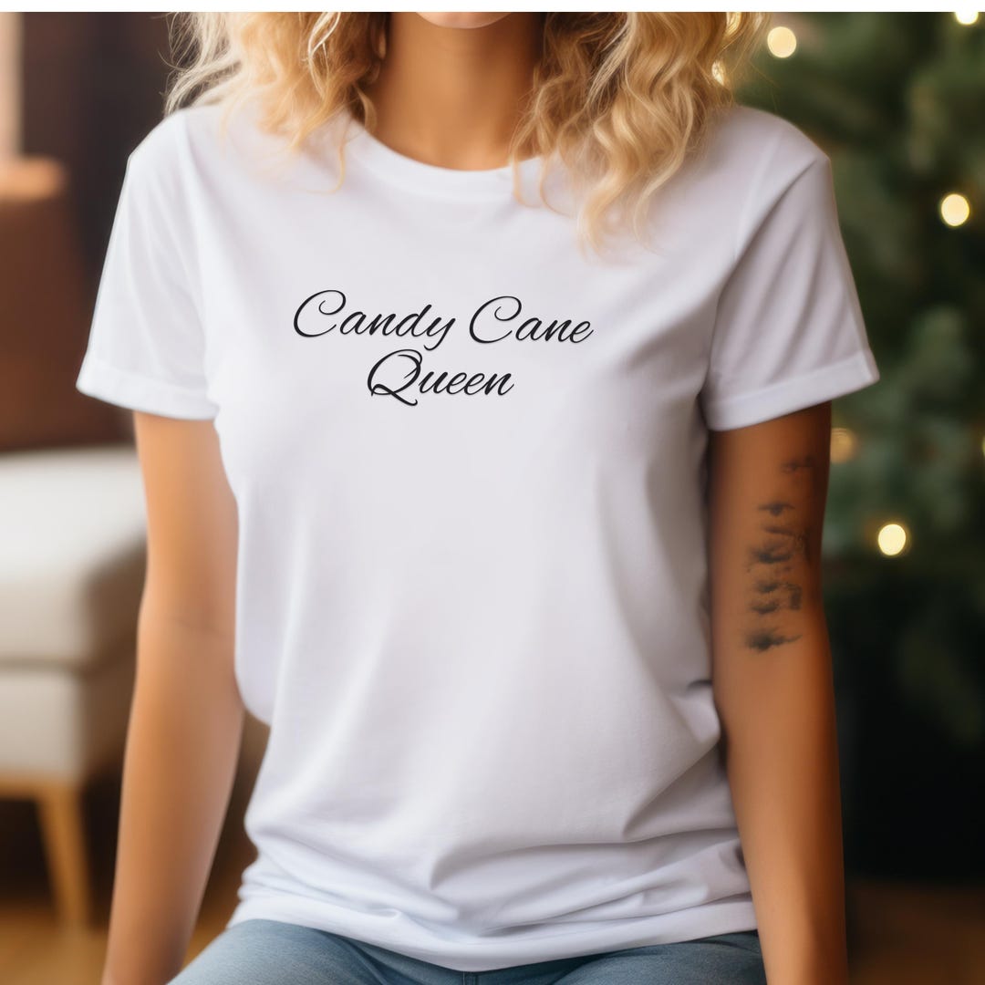 Candy Cane Queen Unisex T-shirt, Cute Christmas Tee for Him or Her ...