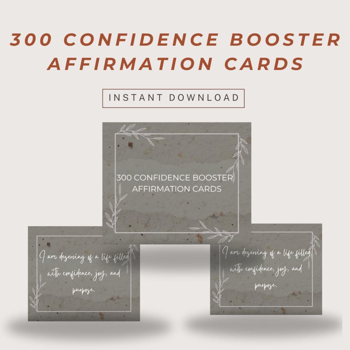 300 Confidence Booster Affirmation Cards - Etsy