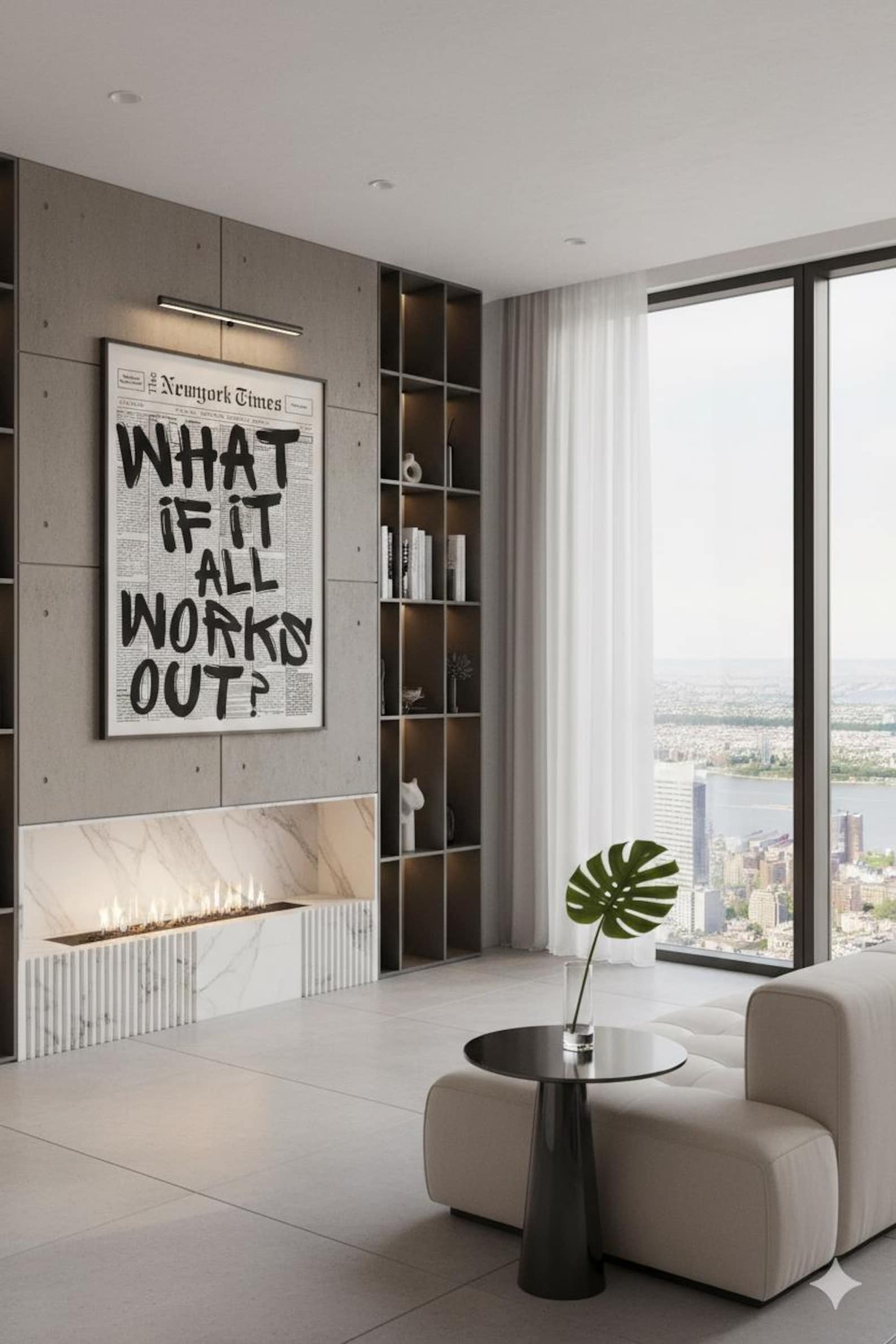 Motivational Quote Print – "what If It All Works Out?" Newspaper Art ...