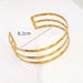 Gold Color Wavy Armlet, Simple Metallic Textured Lines Snake Cuff Arm ...