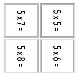 3rd Grade Christmas Math Printable Multiplication Flash Card Bingo Game ...