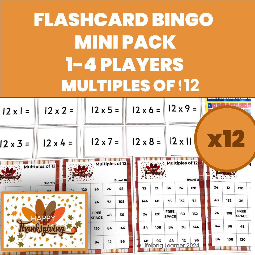 Tarjetas didácticas de multiplicación Bingo Tabla de multiplicación ...