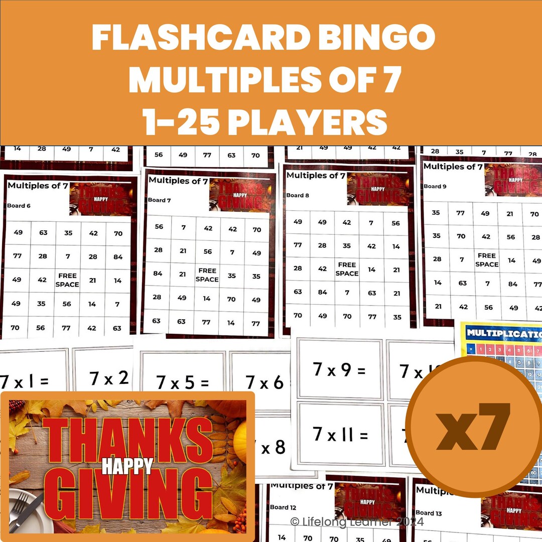 No Prep Multiplication Flash Card Bingo Printable Games Times Table ...