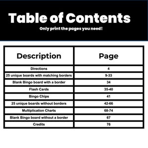 3rd Grade Christmas Math Printable Multiplication Flash Card Bingo Game ...