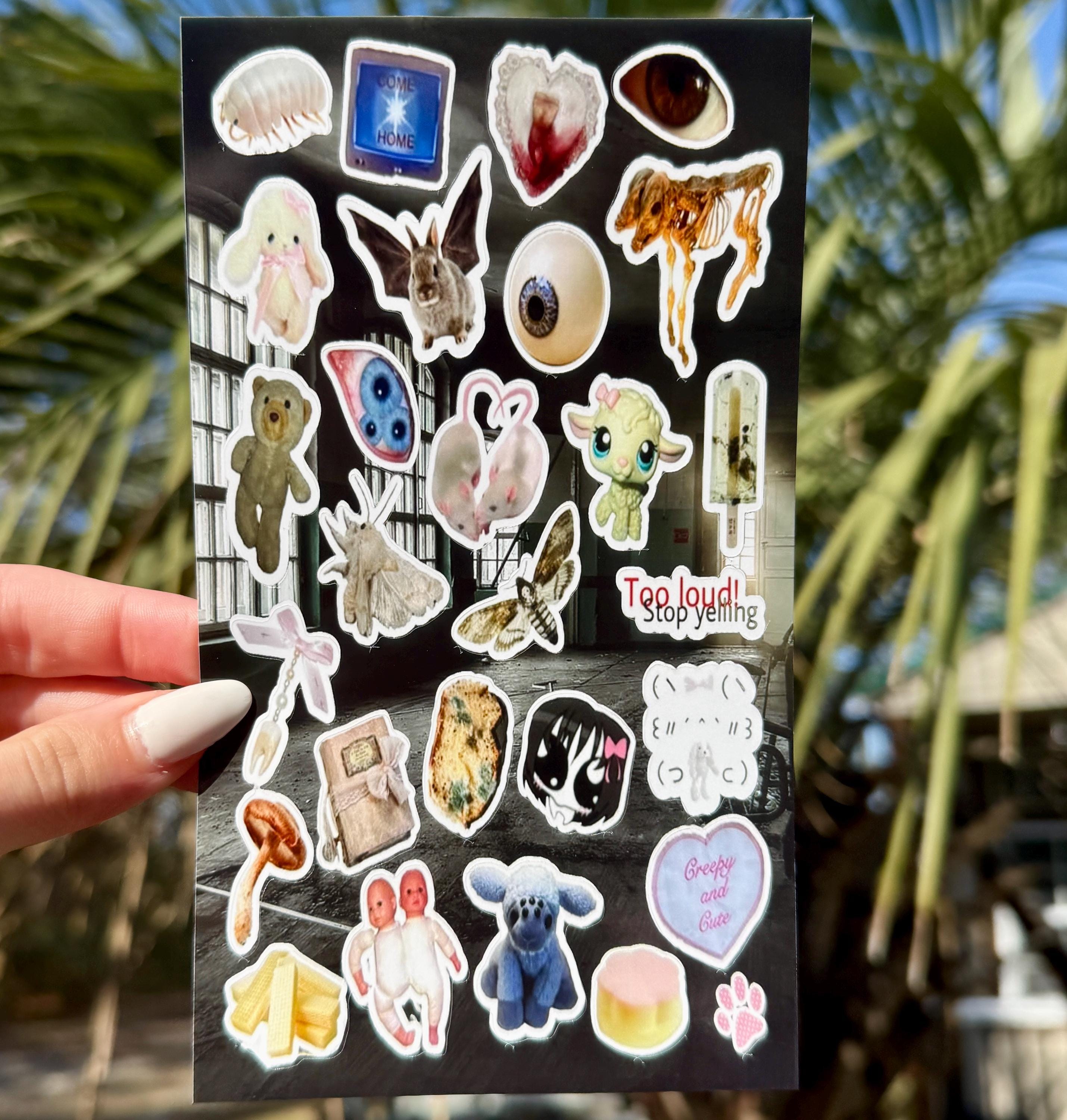 Creepycore Themed Sticker Bundle Pack 100+ Stickers, Liminal Space ...