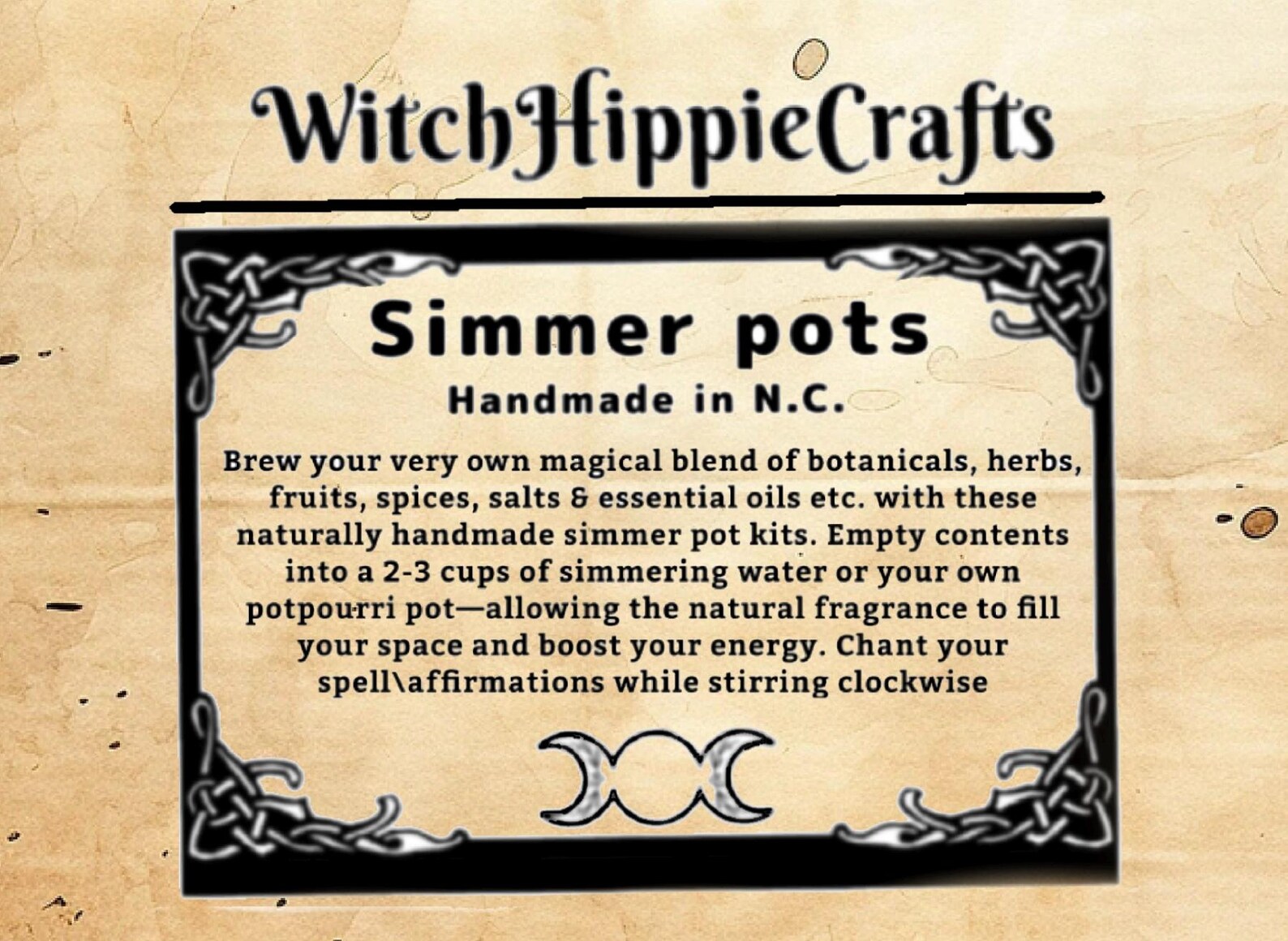 Intention Simmer Pots Witchy Spell - Floral, Herbal, Woody, Spice ...