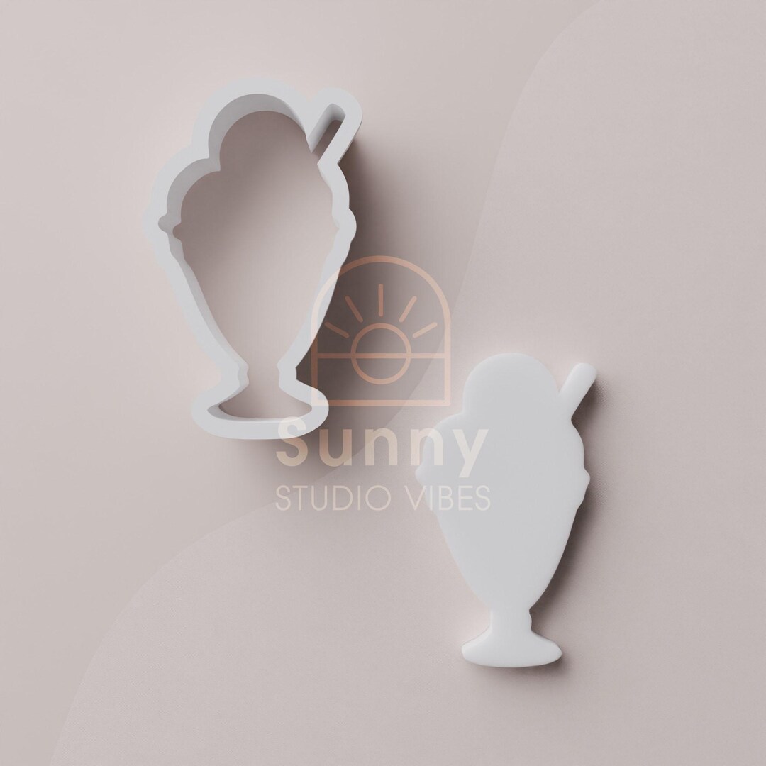 Sundae Glass Cookie Cutter: Mirrored Set for Clay, Soap, Fondant - Etsy