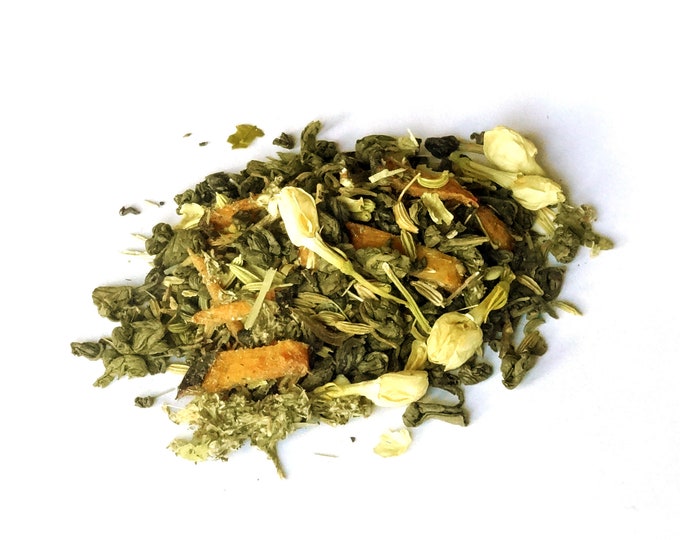 Full Moon Tea Loose Leaf Green Tea Plum Jasmine Tea Pagan - Etsy