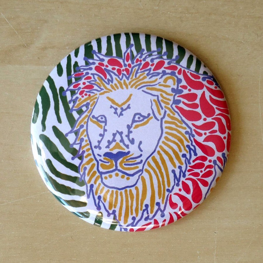 Lion Pocket Mirror - Etsy