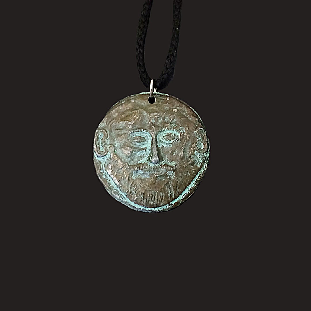 The Mycenaean Revival Bronze Medallion With Mask of Agamemnon Leda and ...