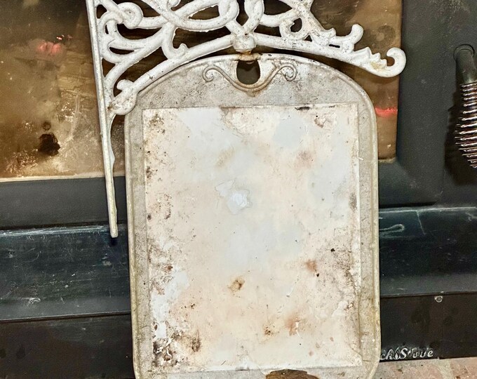 White Painted Wrought Iron Cast Iron Hanging Sign & Bracket, Victorian ...