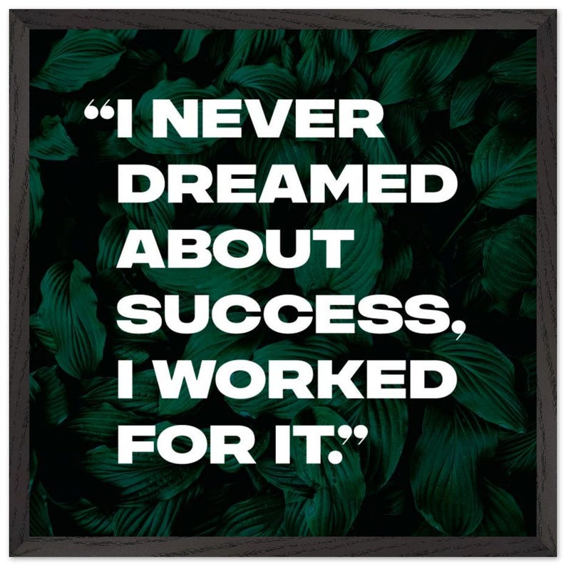Motivational Success Poster - Etsy