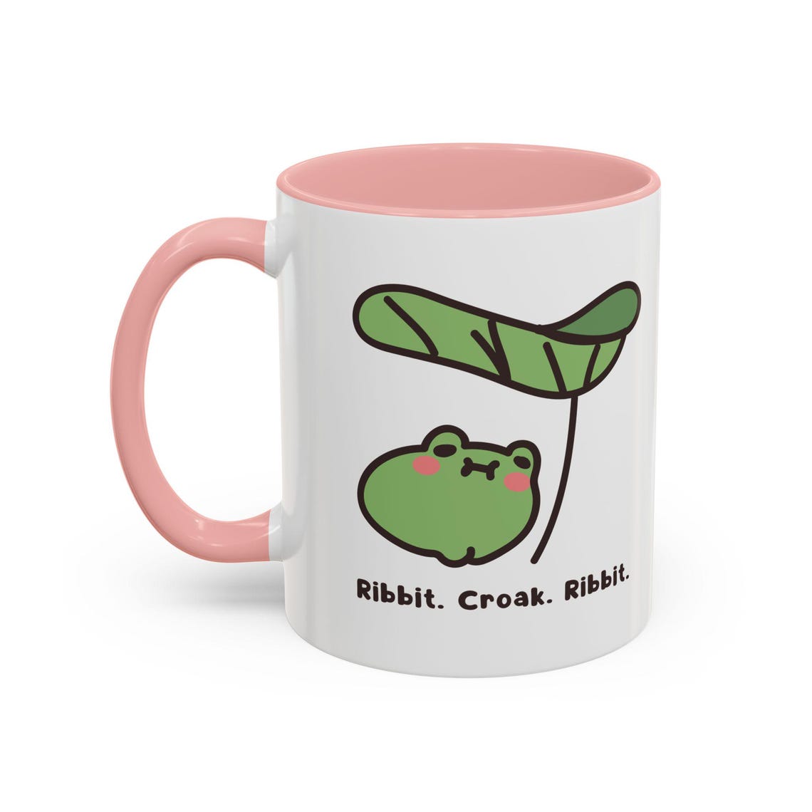 Frog Coffee Mug, Cute Animal Design Cup, Ribbit Croak Ribbit, Unique ...