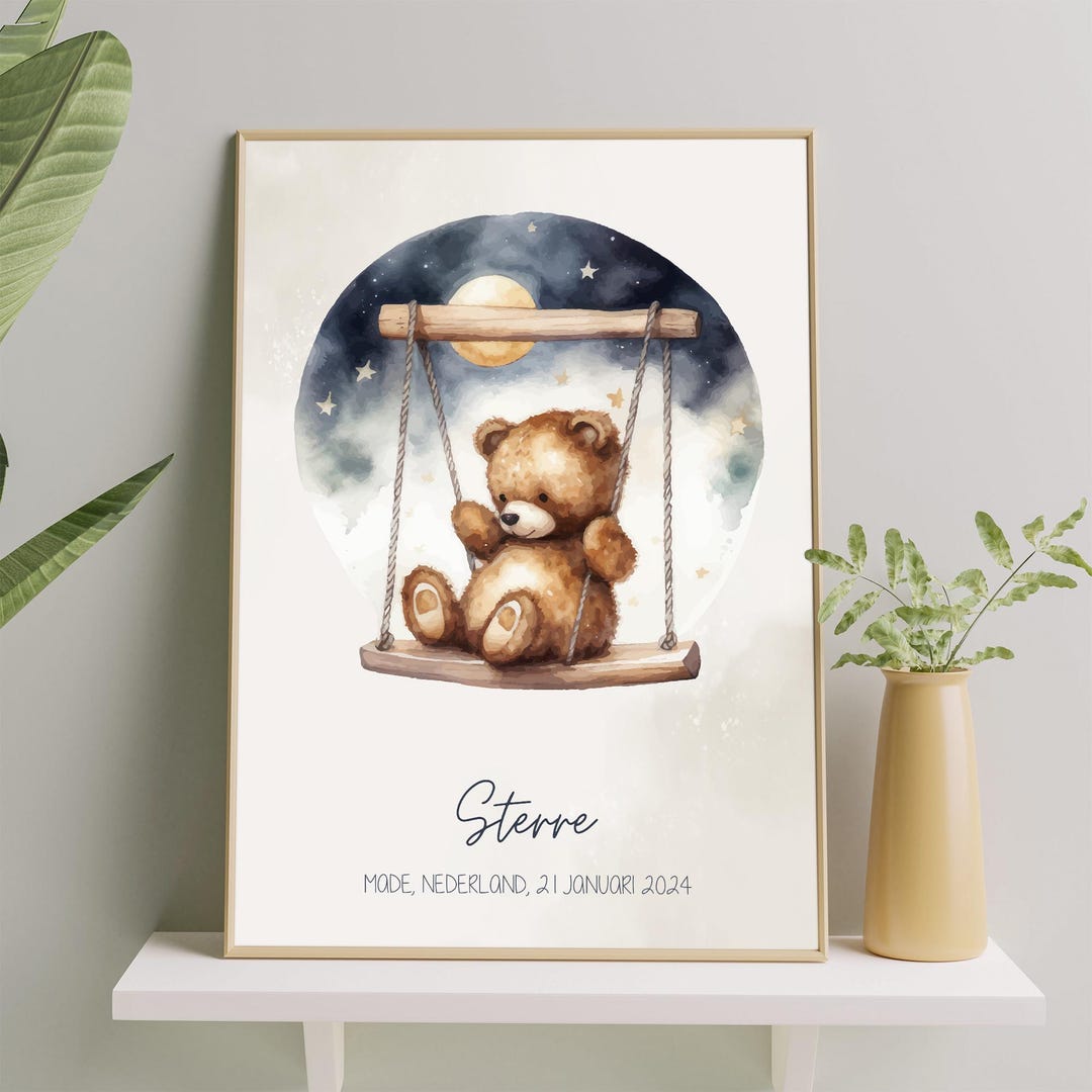 Birth Poster Baby | Name Poster for Nursery | Personalized Poster Baby ...