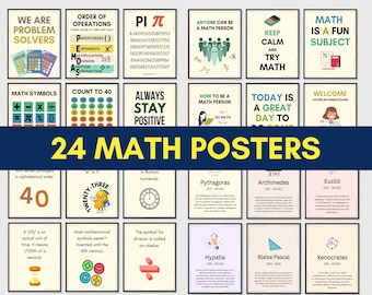 24 Funny Math Puns Posters, Classroom Prints, Math Posters, Homeschool ...