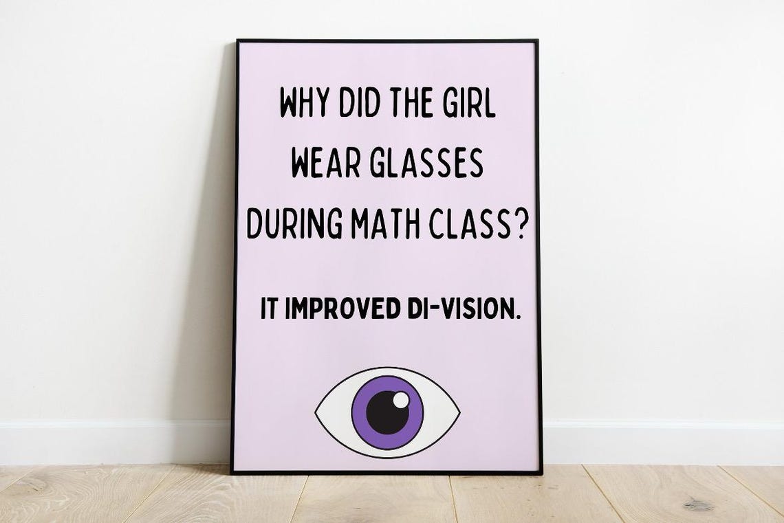 Funny Math Puns Posters, Classroom Decor (set of 6) (printable) - Etsy