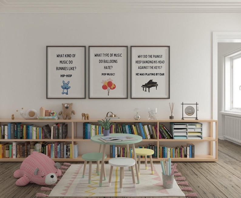 9 Funny Music Posters, Puns, Music Room Posters, Classroom Decor, Music ...
