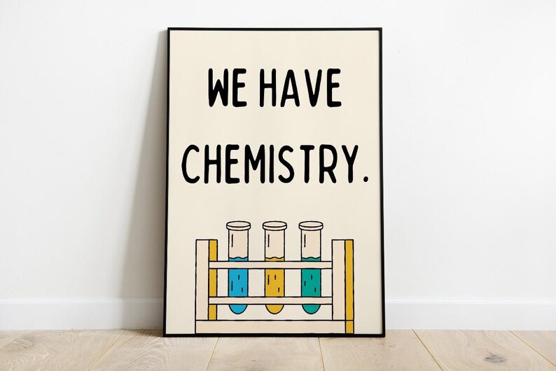 Funny Chemistry Posters Set of 6, Science Posters, Science Classroom ...