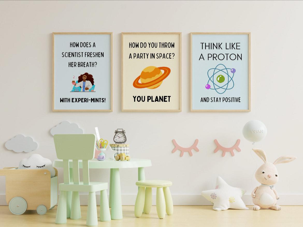 24 Funny Puns Science Posters, Classroom Posters, Science Classroom ...