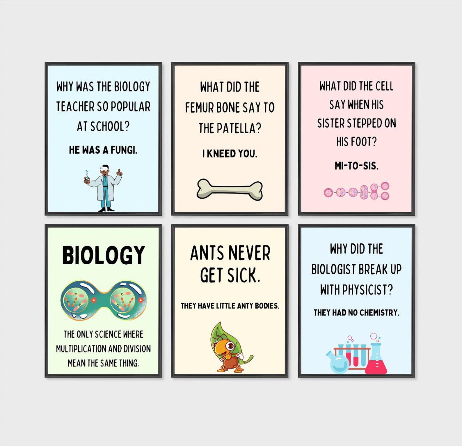 24 Funny Puns Science Posters, Classroom Posters, Science Classroom ...
