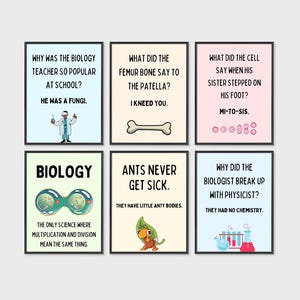 24 Funny Puns Science Posters, Classroom Posters, Science Classroom ...