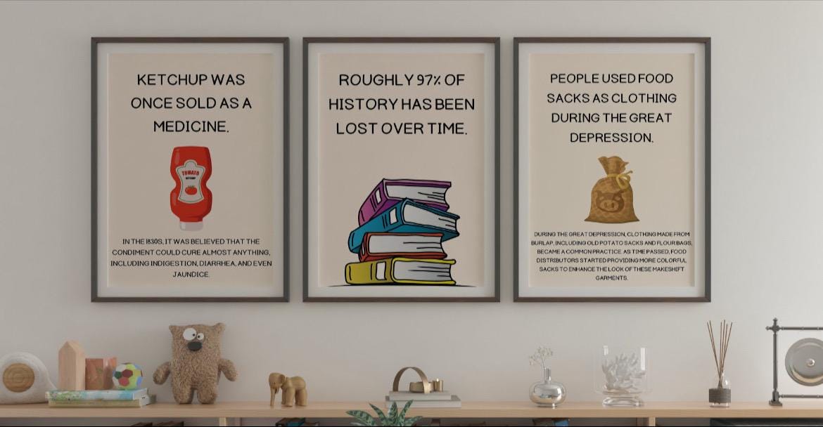 History Fun Facts Posters, Classroom Decor (digital Download) - Etsy