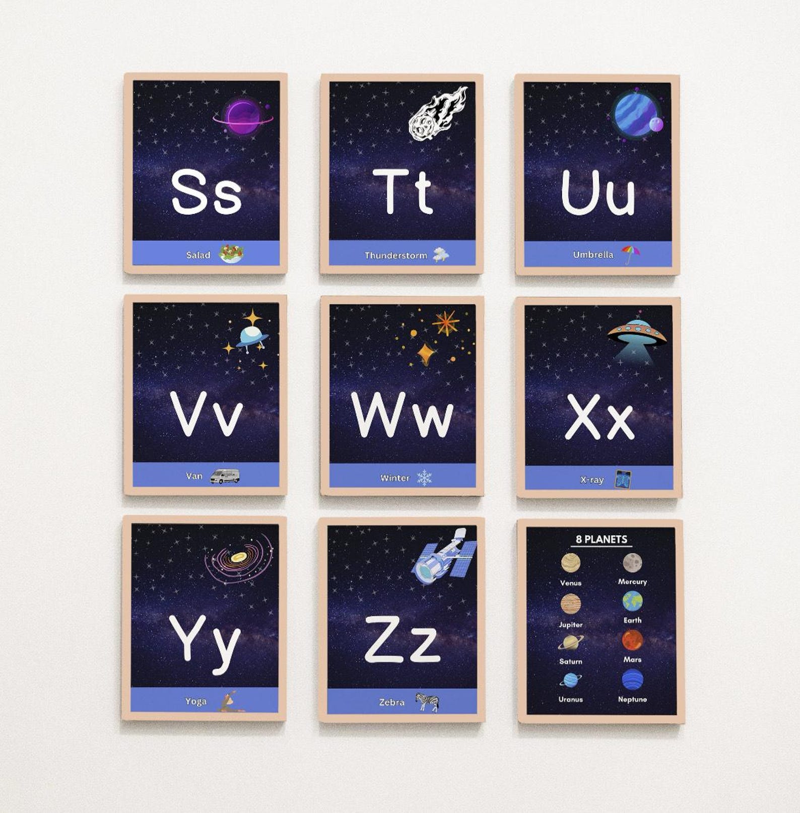 Space Theme Classroom Poster Bundle, Homeschool Science Prints (39 ...