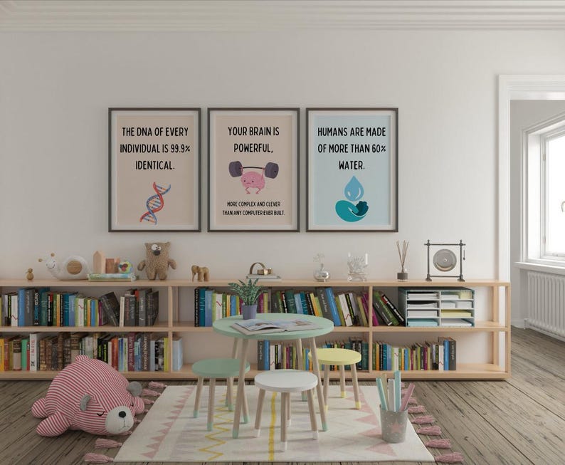 Fun Facts Science Posters Set of 6, Science Classroom Posters, Science ...