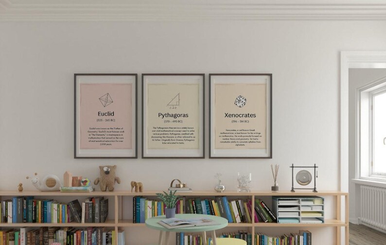 9 Famous Mathematicians Posters, Facts, Educational Posters, Math ...