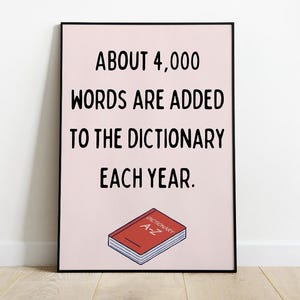 English Classroom Posters, Fun Facts, Teacher Gift (print) - Etsy