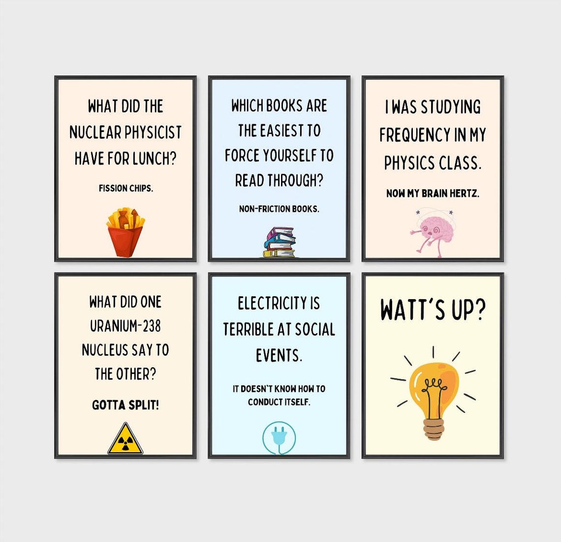 24 Funny Puns Science Posters, Classroom Posters, Science Classroom ...