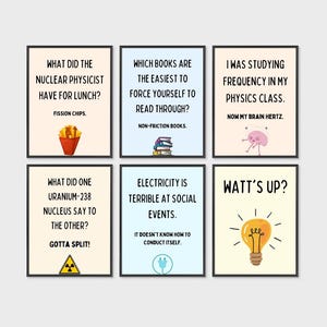 24 Funny Puns Science Posters, Classroom Posters, Science Classroom ...