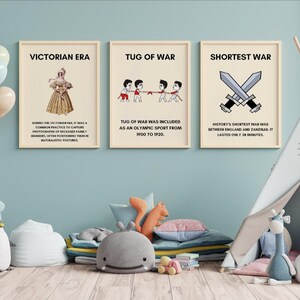 History Fun Facts Posters, Social Studies Classroom Decor Set (digital ...