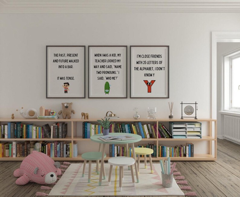 Funny English Puns Poster Set, Classroom Decor (digital Download) - Etsy