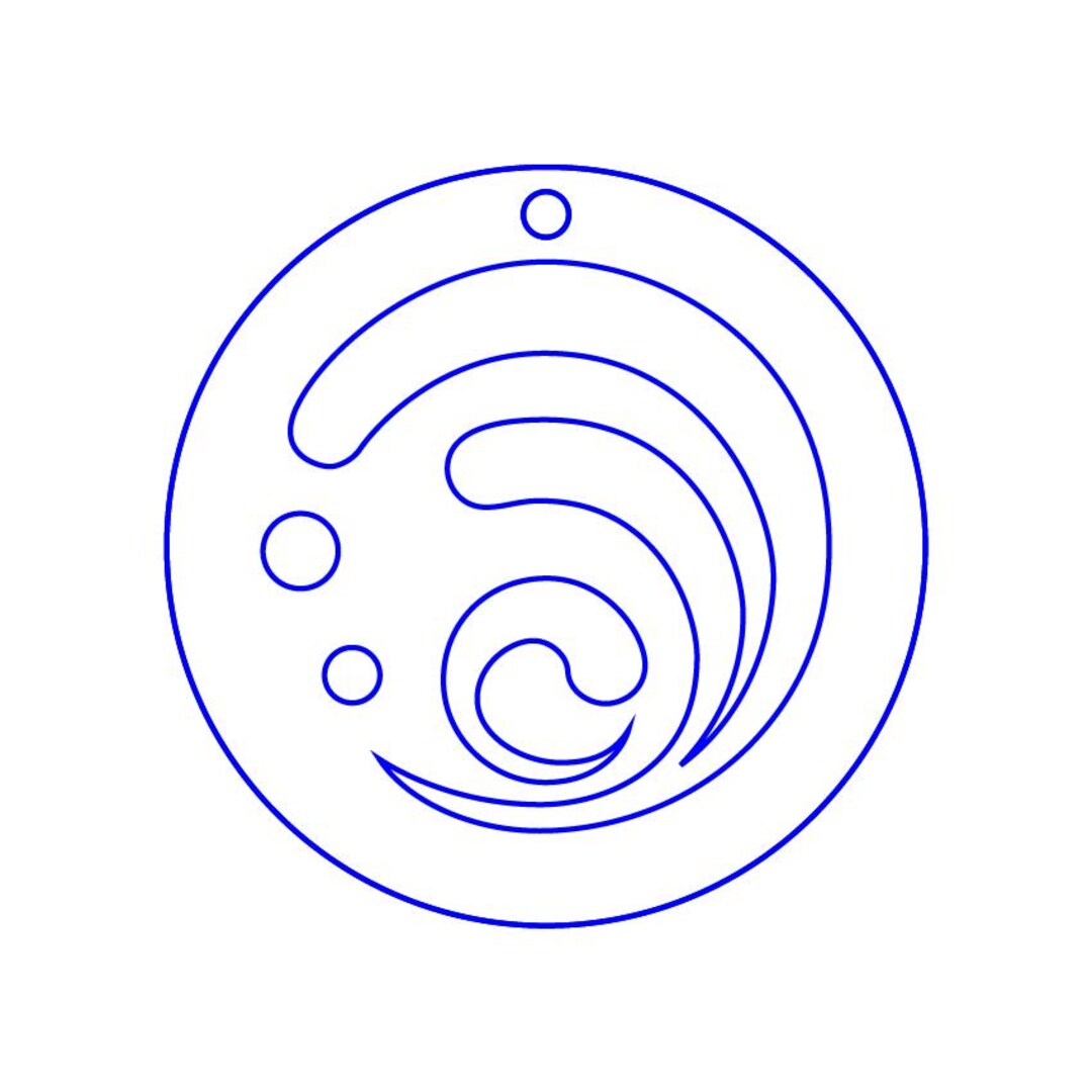 Genshin Impact Hydro Keychain, Digital File for Laser Cut - Etsy