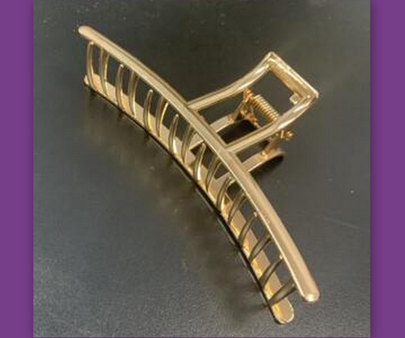 Minimalist Large Hair Claw Clip Minimal Gold Metal Jaw Clamp - Etsy