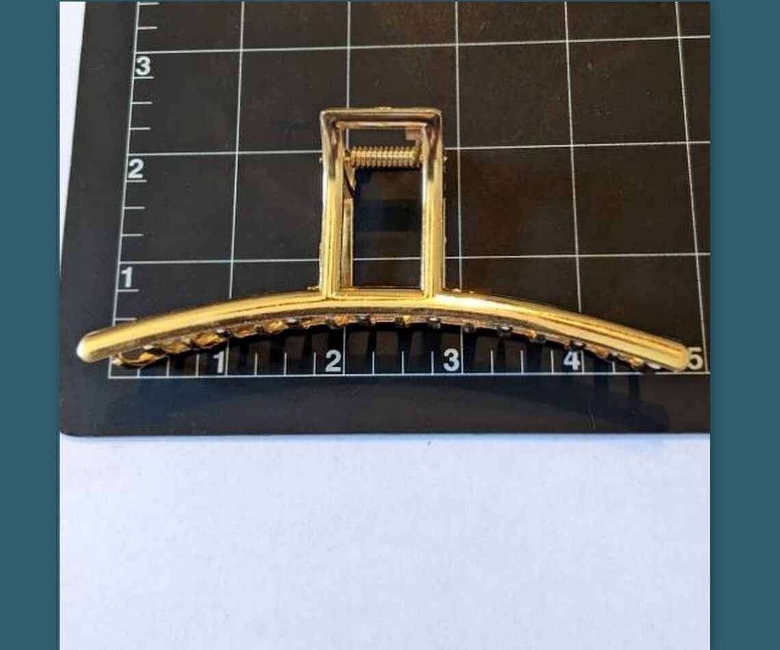 Minimalist Large Hair Claw Clip Minimal Gold Metal Jaw Clamp - Etsy