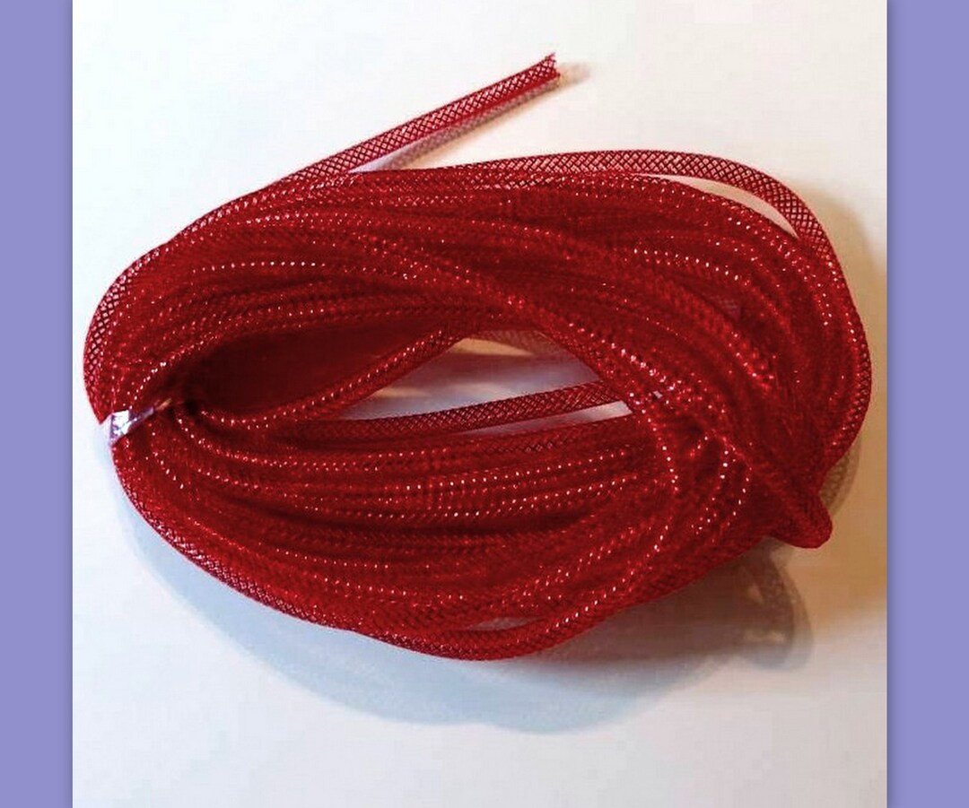 Shiny Metallic Red Cyberlox Tubular Crin Mesh Tubing Package Cyber Hair ...