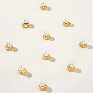 Pearl Wedding Bridal Mini Petite Twist Hair Spins Dance Hair Jewelry ...