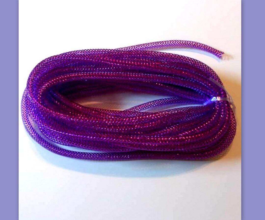 Purple Metallic Shiny Cyberlox Tubular Crin Mesh Tubing Package Cyber ...