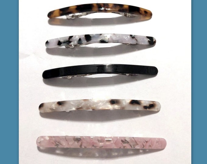 Set of 2 French Handmade Mini Hair Barrette Light Weight Durable High ...