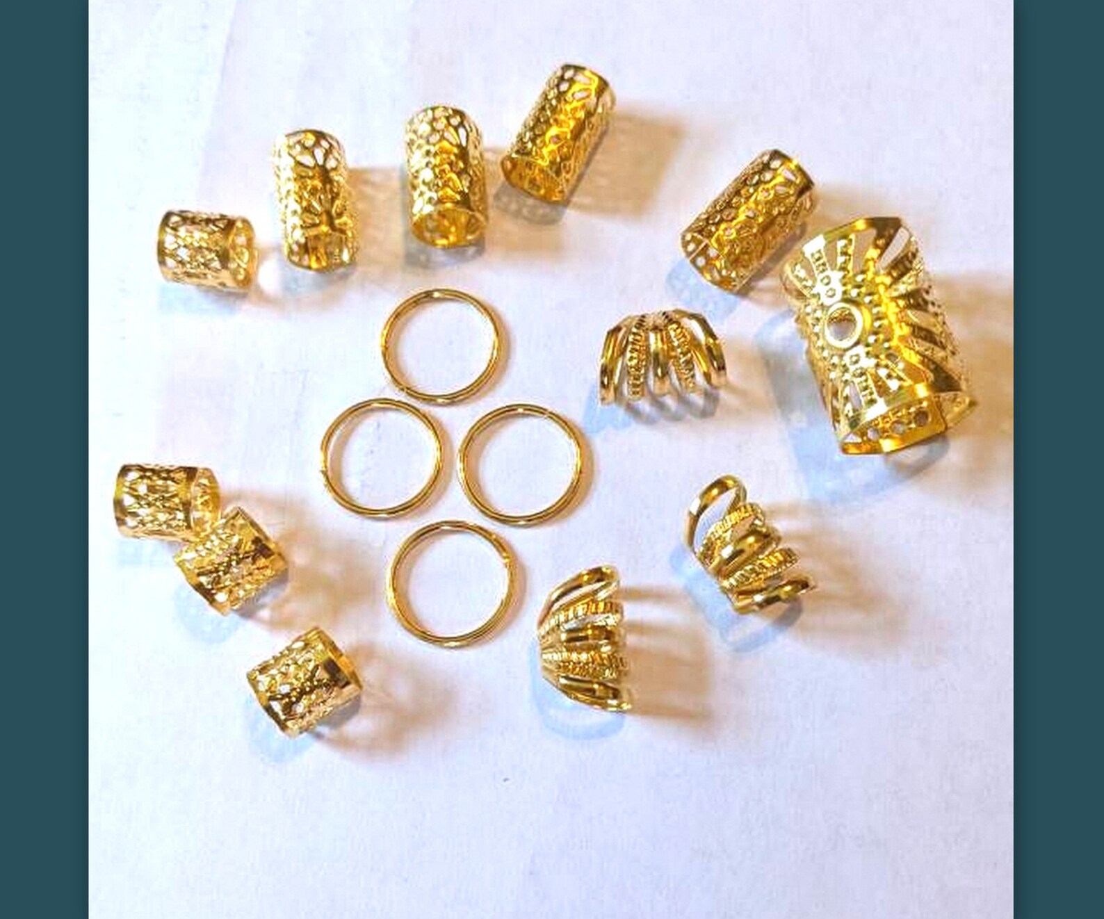 Set of 16 Variety of Hair Beard Dreadlocks Cuffs Rings Mixed - Etsy