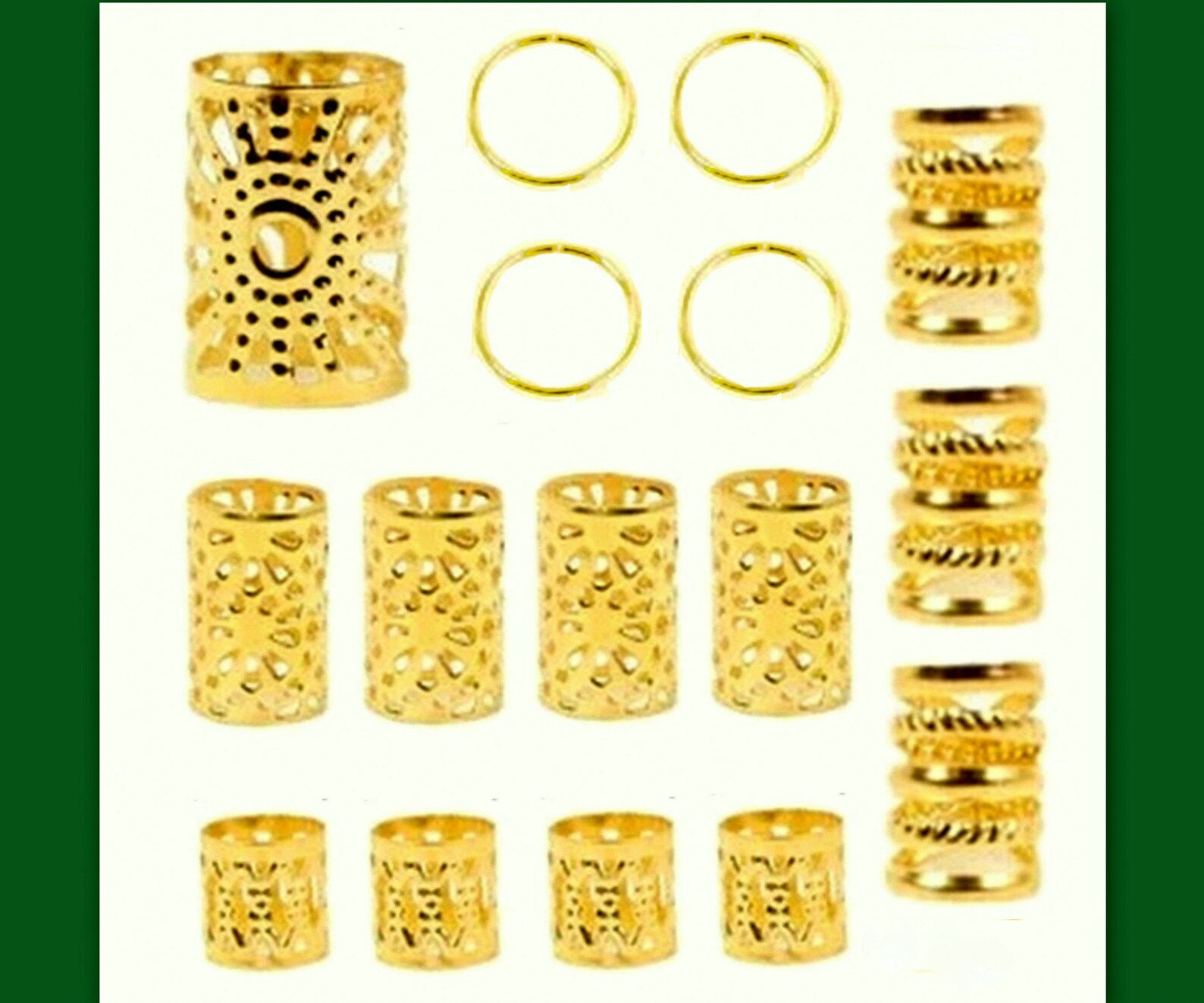 Set of 16 Variety of Hair Beard Dreadlocks Cuffs Rings Mixed - Etsy