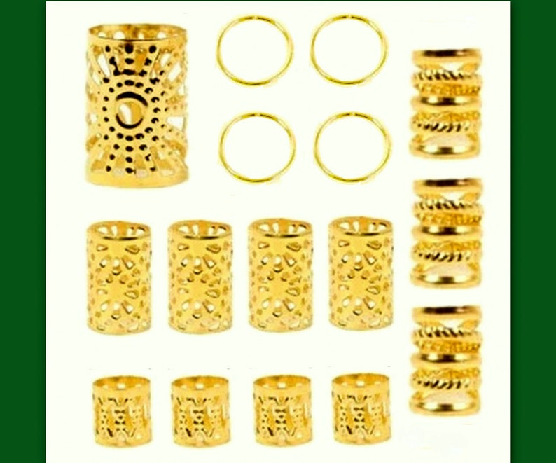 Set of 16 Variety of Hair Beard Dreadlocks Cuffs Rings Mixed - Etsy