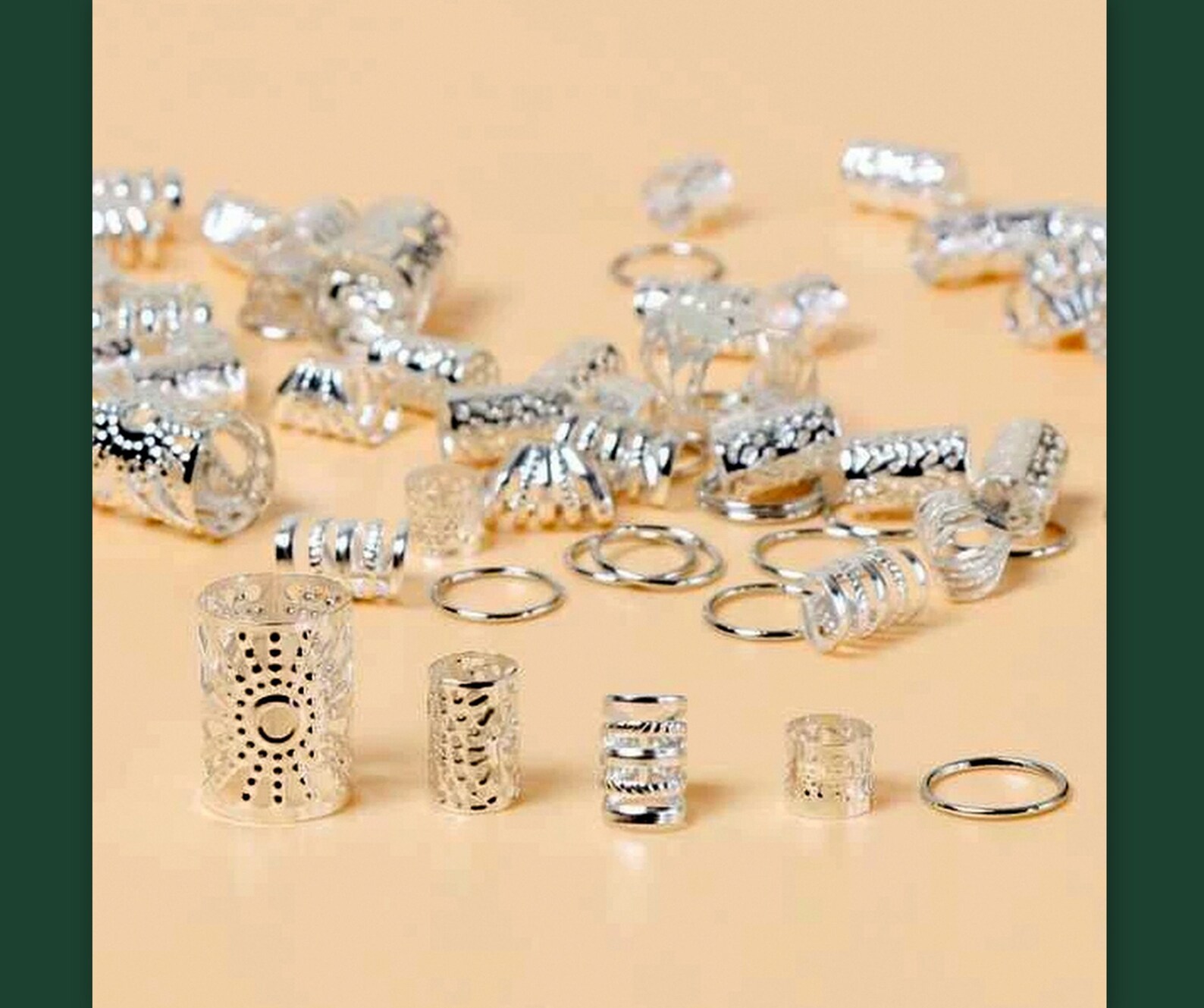 Set of 16 Variety of Hair Beard Dreadlocks Cuffs Rings Mixed - Etsy